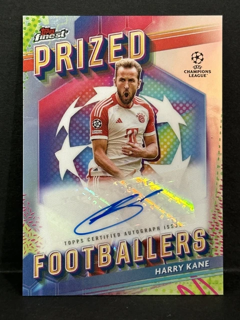 2023-24 TOPPS FINEST UCC Bayern Monaco Harry Kane auto calciatori ...