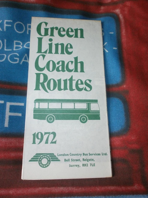 LONDON COUNTRY BUS Map-Green Line Coach Routes 1972 £1.50 - PicClick UK
