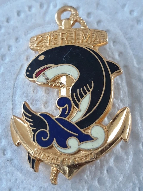 INSIGNE MILITAIRE 21°RIMA régiment d'infanterie de Marine EUR 5,30 - PicClick FR