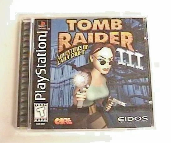 1998 SONY PLAYSTATION PS1 Game Adventures LARA CROFT TOMB RAIDER 3 ...