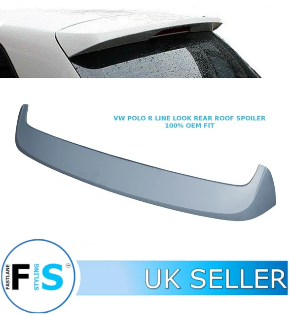 VW POLO 6R R-Line Look Rear Roof Spoiler Wing Lip 100% Oem Fit Matte ...