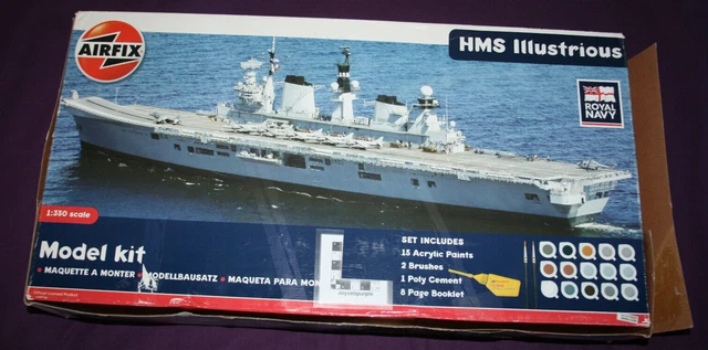 AIRFIX HMS ILLUSTRIOUS 1:350 scale model ship kit. A50059. £50.00 ...