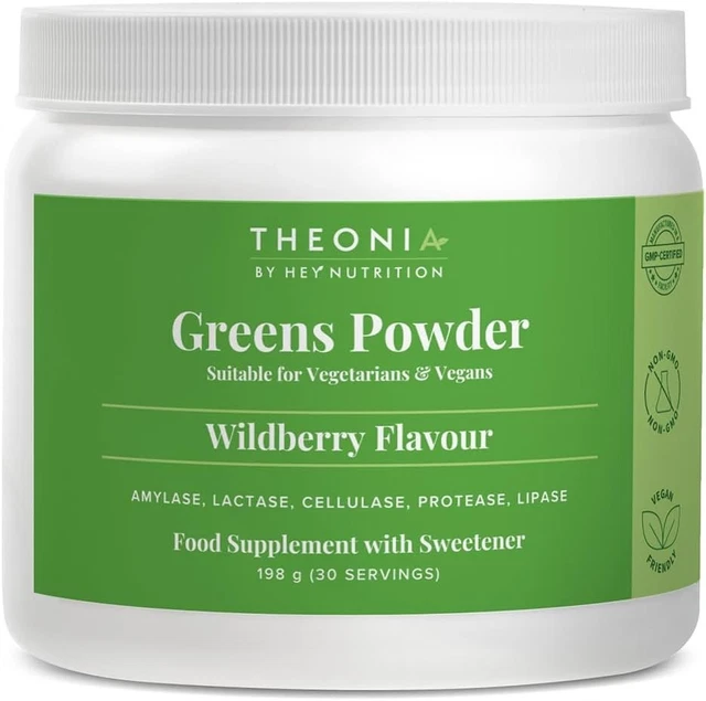 387) THEONIA SUPER Greens Powder 30+ Plant-Based Ingredients Botanicals ...