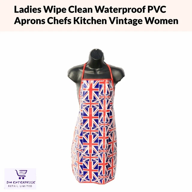 UNION JACK WIPE Clean Waterproof PVC Aprons £5.99 - PicClick UK