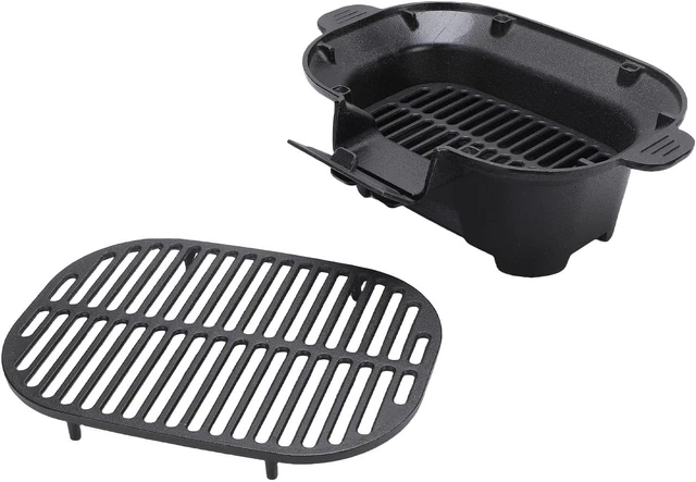 PORTABLE CAST IRON Hibachi Grill, Japanese Style Tabletop Charcoal BBQ ...