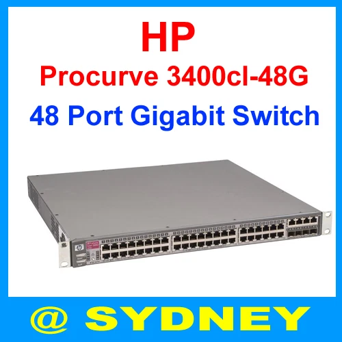 HP PROCURVE 3400CL-48G J4906A Gigabit Switch with Dual 10GbE J8435A ...