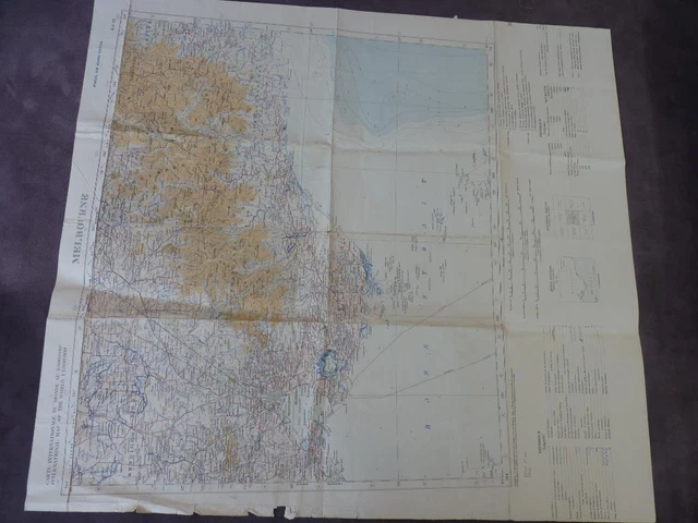 WW2 RAAF - Original Military Map Chart Of Melbourne - Air Board Edition ...