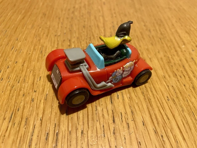 EXCELLENT MICRO SCALEXTRIC Looney Tunes Daffy Duck Red Hot Rod 1:64 9V ...