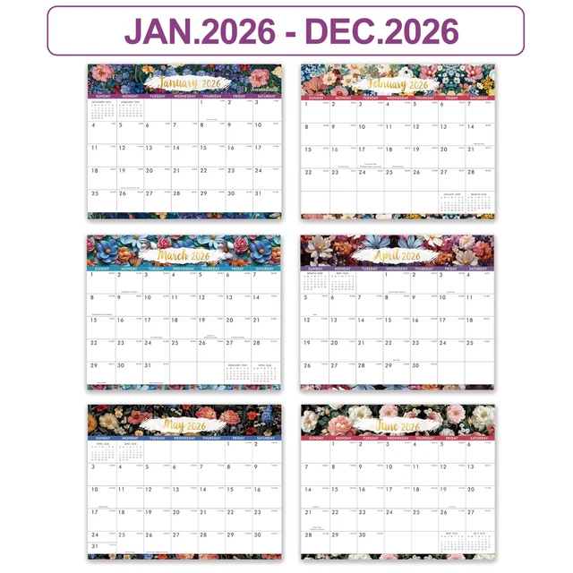 2026 CALENDAR - Magnetic for Refrigerator, Jan.2026 - Dopamine Color £ ...