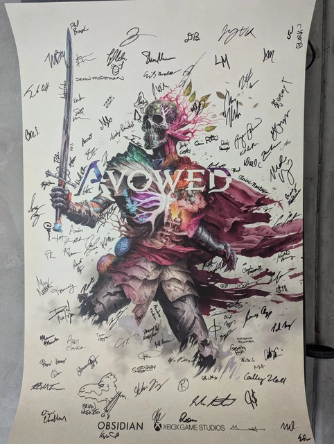 OBSIDIAN ENTERTAINMENT: AVOWED video game Poster signed by the ...