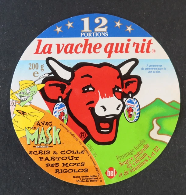 ETIQUETTE FROMAGE VACHE QUI RIT MASK 16 portions 280g 600MZ Rabier VQR ...