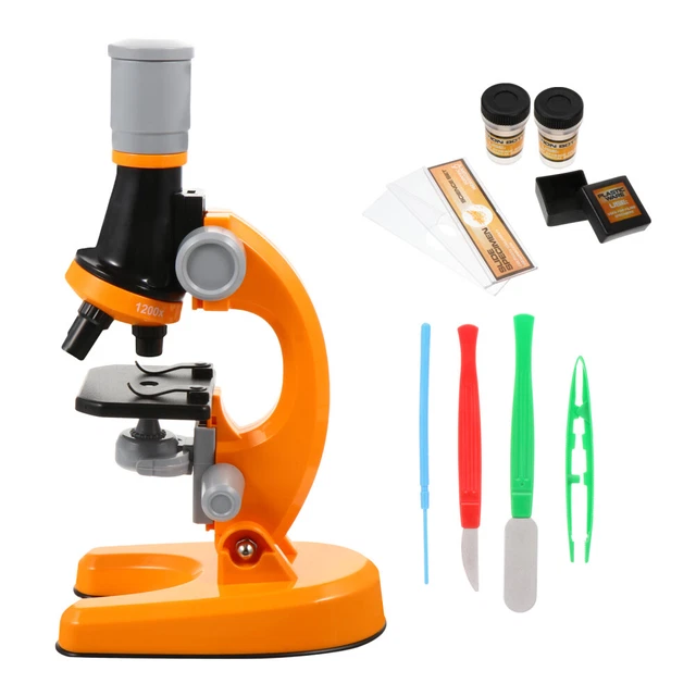 PLASTIC CHILDREN'S MICROSCOPE Microscopes for Kids Experiment Accessory ...