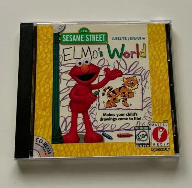 SESAME STREET CREATE and Draw in Elmo's World PC CD ROM Windows Game ...