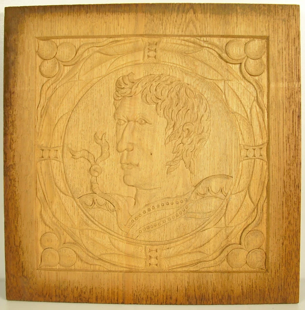 JULES CÉSAR CAIUS Iulius Caesar Bas-relief à l'antique carved wooden ...
