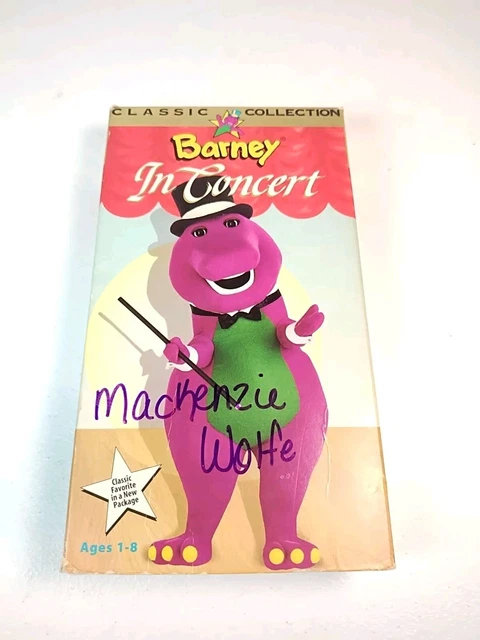BARNEY IN CONCERT VHS White Color Tape Classic Collection Vintage Video ...