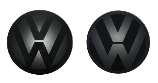VW ZEICHEN SCHWARZ Vorne Passat B8 3G foliert Emblem ACC R-Line TDI GTE ...