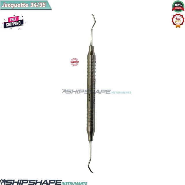 34/35 JACQUETTE SCALER Morse Sickle Periodontal Curette Stainless Steel ...