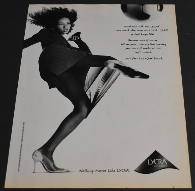 1995 PRINT AD Lycra Pantyhose Lady Soccer Ball Heels Long Legs Fashion ...
