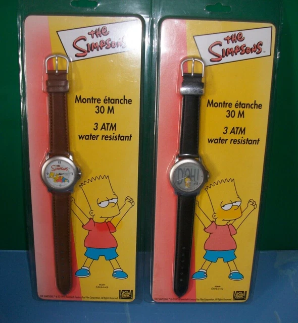 THE SIMPSONS BART & Homer Vintage Retro 1998 Simpsons Watch New ...