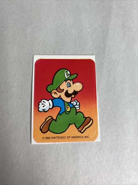 VTG 80S 1989 Nintendo Super Mario Bros. Luigi Sticker Old School Gaming ...