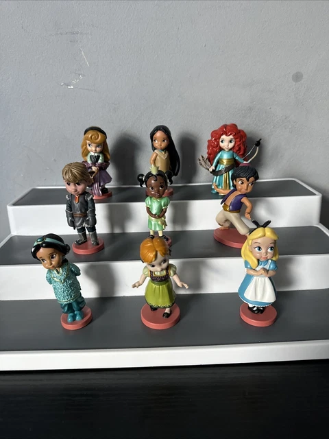 DISNEY STORE ANIMATORS Collection Mini Princess Dolls Figures bundle X9 ...