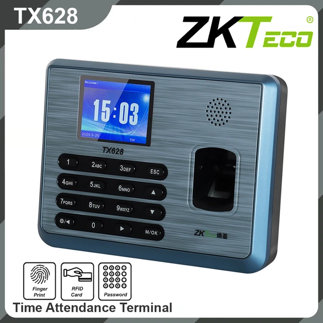 ZKTECO TX628 TIME Clock Biometric Employee Attendance Machine $137.05 ...