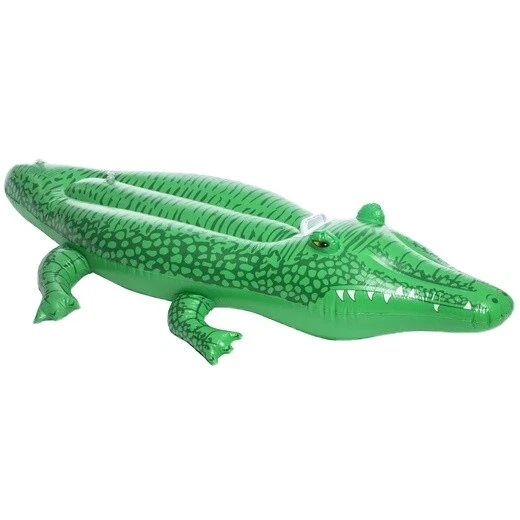 SUMMER WAVES ALLIGATOR Ride-On Inflatable Swimming Pool Float 64" X 36 ...
