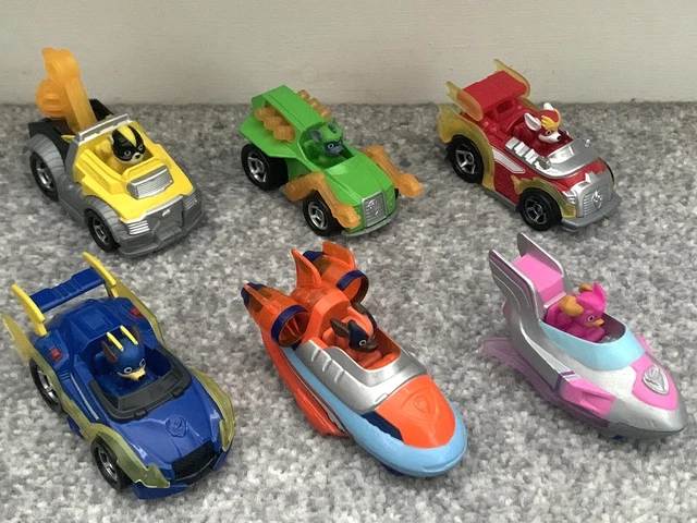 Paw Patrol True Metal Mighty Pups Super Paws Die Cast Vehicles Cars X 6