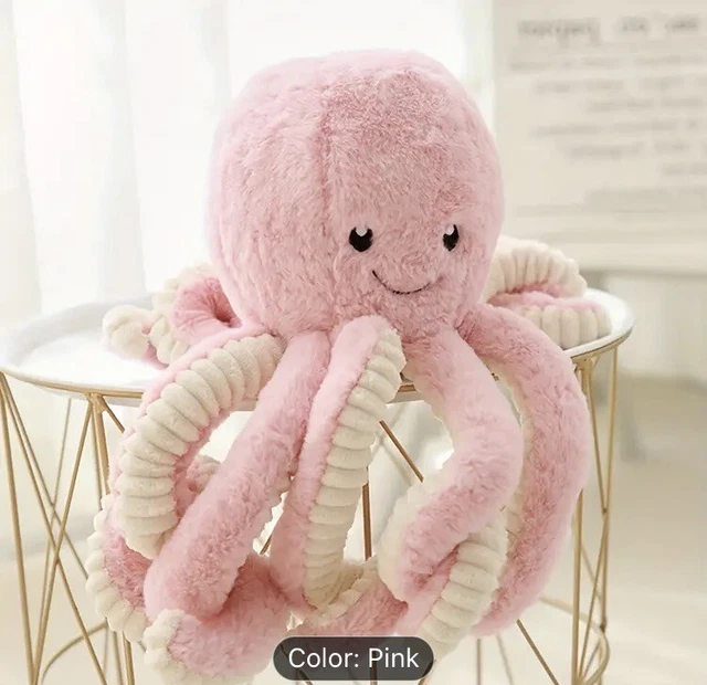 PLUSH OCTOPUS SOFT Toy Stuffed Marine Animal Kids Toys Gifts - Pink ...