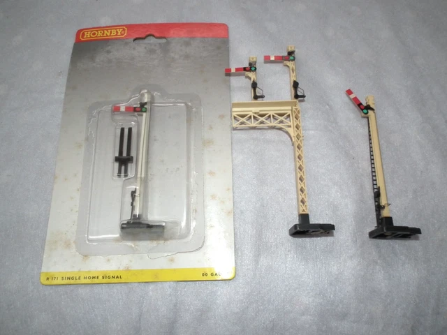 HORNBY SINGLE HOME Signal X 2 &Junction Signal Oo Gauge R171 £6.99 ...