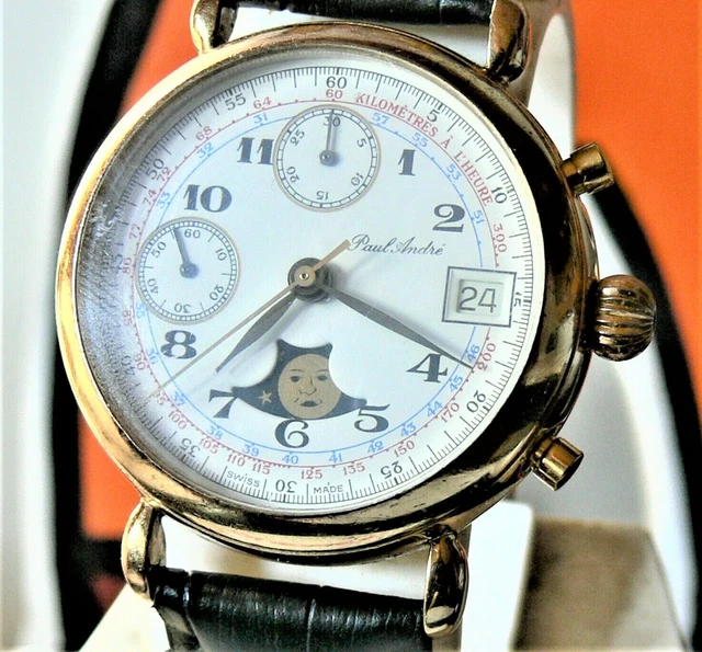 OROLOGIO PAUL ANDRE' Cronografo Valjoux 7768 Fasi Lunari Chronograph ...
