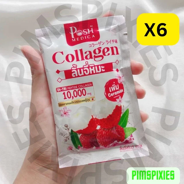 6X ANTI-AGING WRINKLE Posh Medica Lychee Snow DI-TRI Peptide Collagen ...