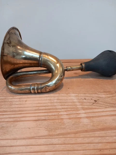 VINTAGE ORIGINAL FRENCH Ear Warning Brass Horn Circa 1920-193Os £45.00 ...