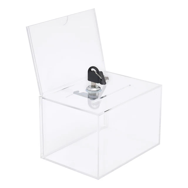 12PCS ACRYLIC SUGGESTION Boxes Clear Acrylic Donation Box Ballot Box ...