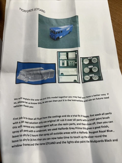 RADLEY MODELS KIT LEYLAND PD3 Pickfords 1:43 SCALE Bus / Truck O Gauge ...