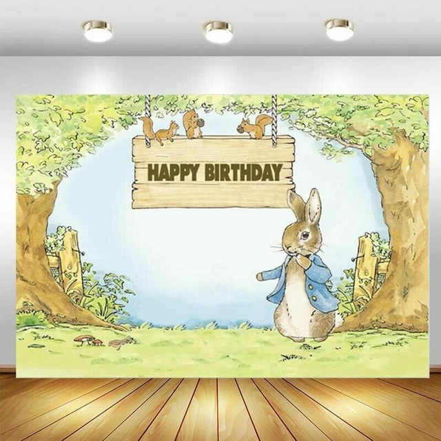 PETER RABBIT PHOTOGRAPHY Backdrop Kids Birthday Party Background Banner ...