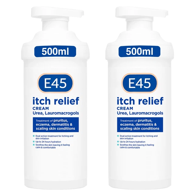 E45 DERMATOLOGICAL ITCH Relief Cream, Moisturising Dual Action ...