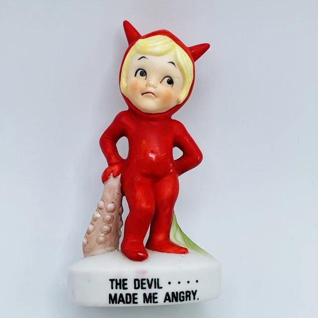 VTG. ‘60S KELVIN’S Japan The Devil Made Me Angry Red Child Halloween ...