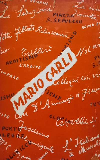 FUTURISMO - MARIO Carli, Roma, Novissima, 1937, RARO fuori commercio ...