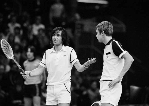 ILIE NASTASE AND Buster Mottram London January 03 1980 Tennis Old Photo ...