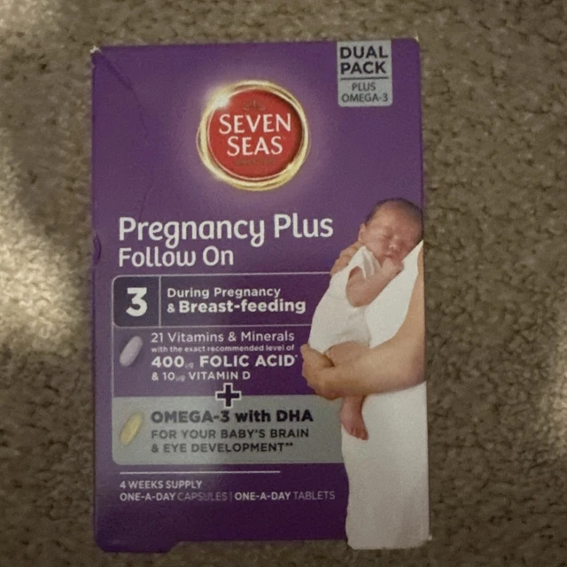 SEVEN SEAS PREGNANCY Plus Follow On Prenatal Capsules Pack of 56 4 ...