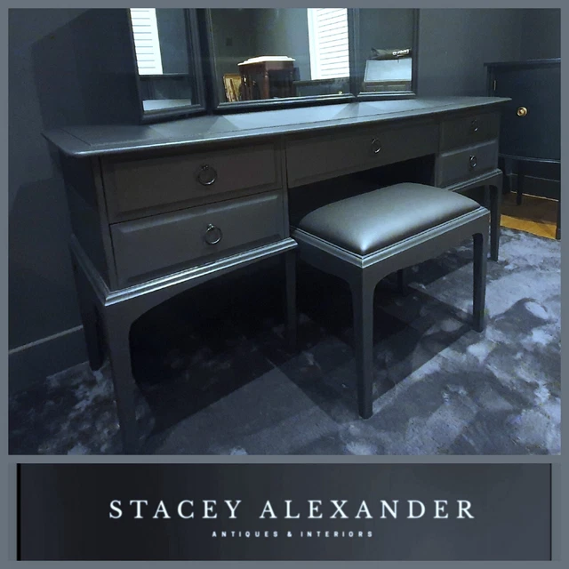 STAG MINSTREL 5 Drawers Dressing Table With Stool And Mirrors £249.00 ...