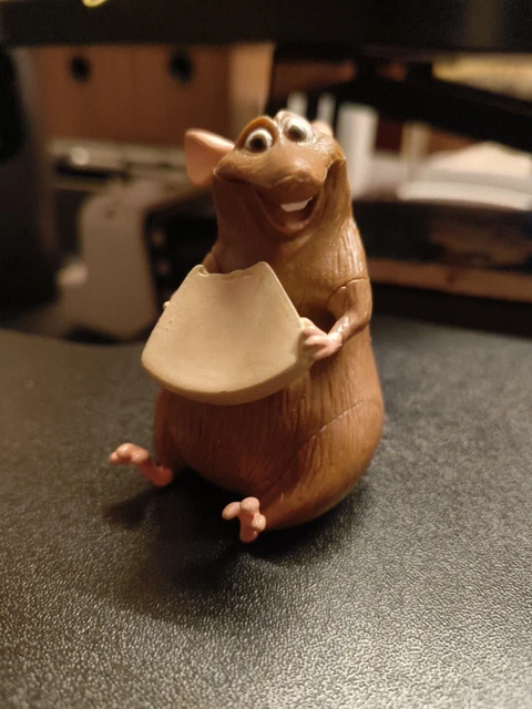 DISNEY PIXAR RATATOUILLE Emile Holding Cheese Hard Plastic Figure Cake ...