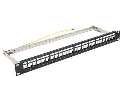 24 PORT EMPTY Modular Keystone Patch Panel - Shielded (1U) $19.72 ...