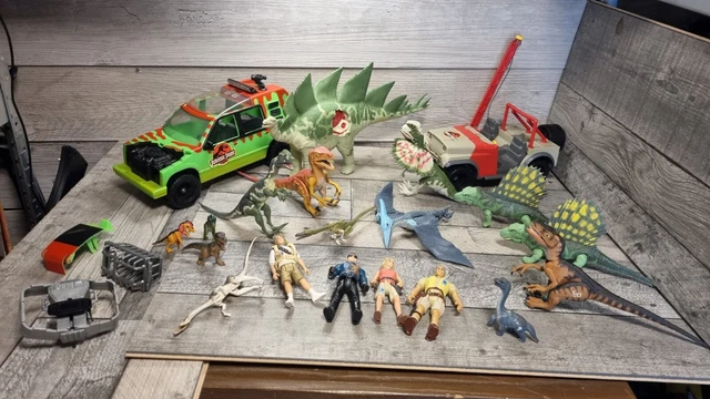VINTAGE JURASSIC PARK Jungle Explorer Vehicle Figures Dinosaurs 1993 ...
