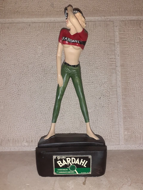 STATUETTE FIGURINE PIN UP huile BARDAHL déco garage atelier vintage 29,5 cm EUR 89,00 - PicClick FR