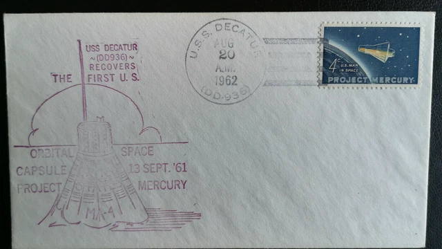 MERCURY MA-4 USS DECATUR (DD-936) 1st Recovery Capsule 13Sept1961 Seal ...