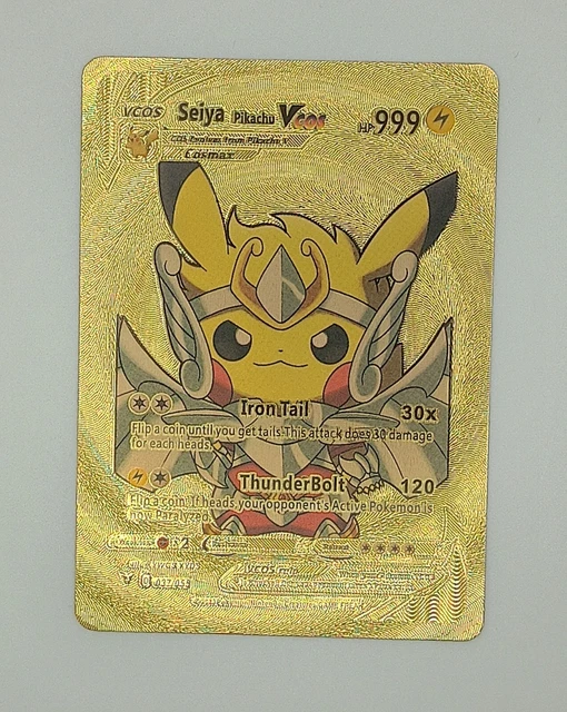 PIKACHU POKEMON SAINT Seiya Chevalier Zodiaque Pika Carte Card Holo ...