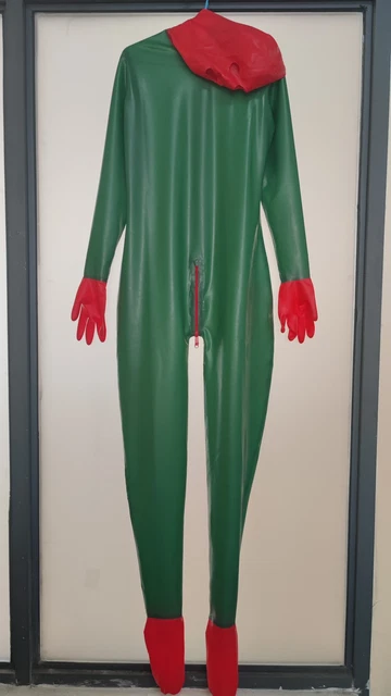Latex Rubber Gummi Mask Suit Catsuit Bodysuit Ganzanzug Cosplay Fashion 
