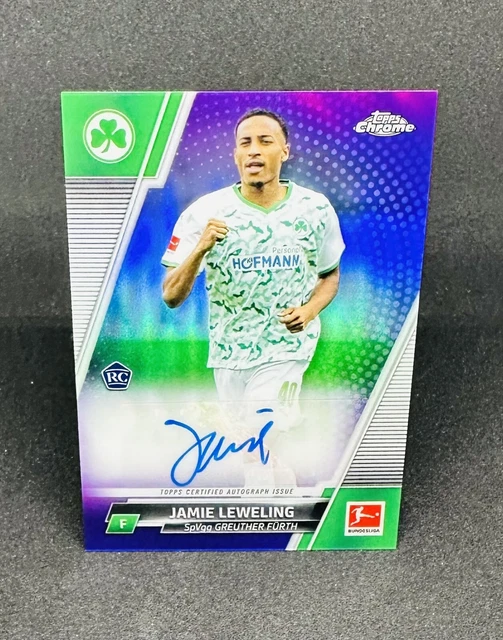 JAMIE LEWELING /199 Auto RC - Topps 21/22 Chrome Bundesliga - Rookie ...